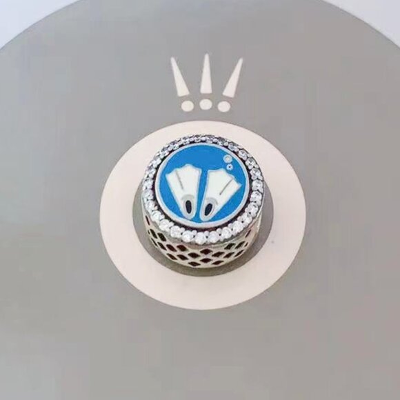 Pandora | Jewelry | Pandora Engraved Button Charm Fins Curacao Charm ...
